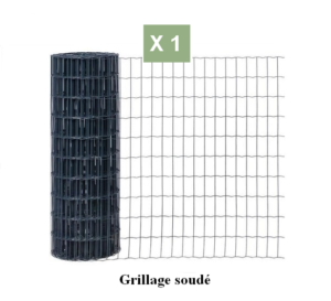 KIT 25 ML DE GRILLAGE SOUDÉ Ht 1m80 - Ø 2,4mm - Maison de la clôture